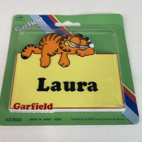 Garfield | Office | New Vintage Garfield Name Plate Laura 978 Rare ...